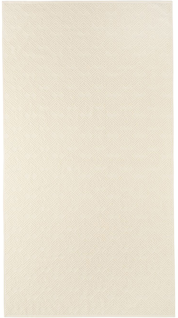 Palm Angels Off-White Cotton Beach Towel Palm Angels