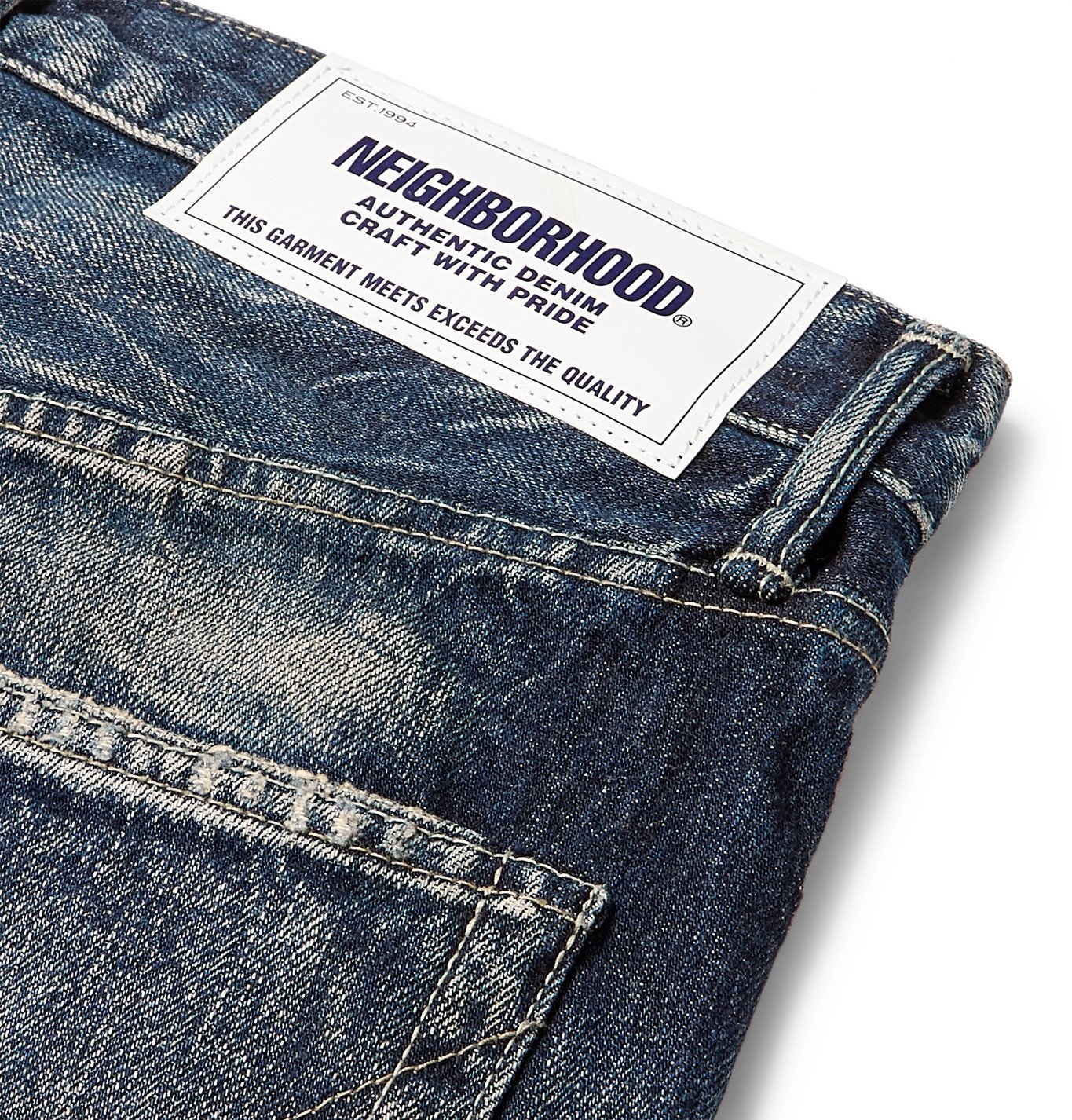 Neighborhood - Distressed Denim Jeans - Blue Neighborhood
