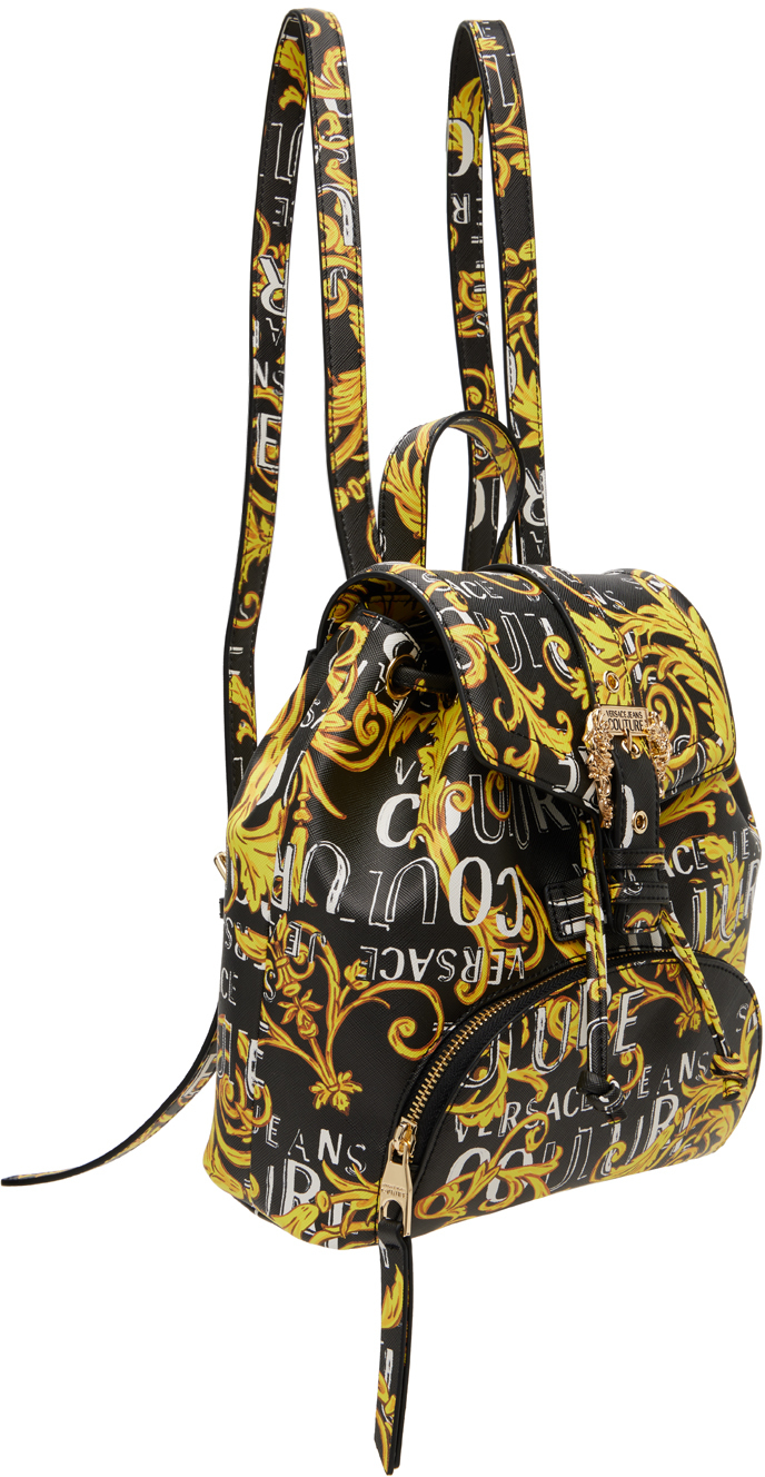 Versace Jeans Couture Black & Gold Couture I Backpack Versace