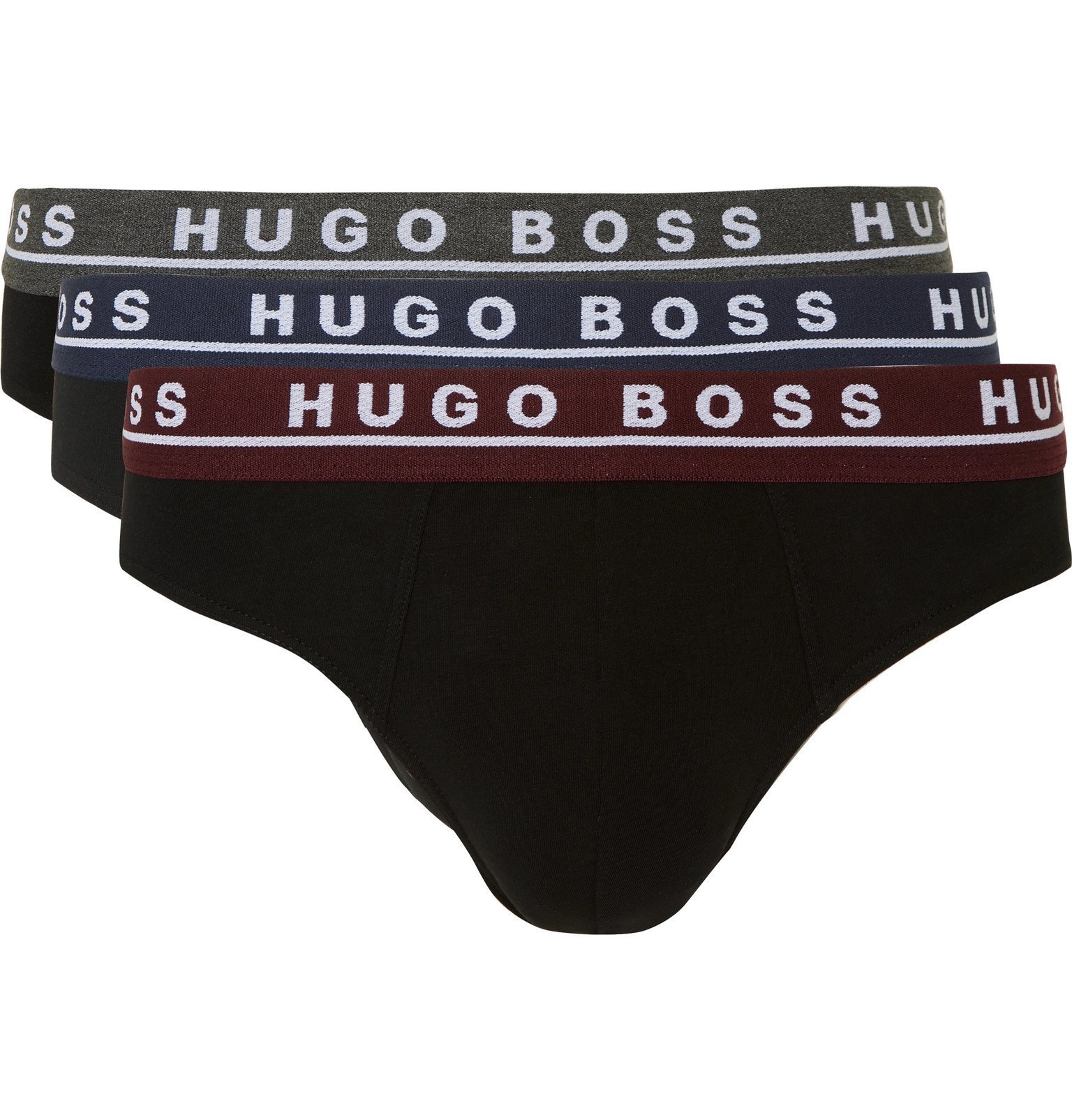 Hugo Boss - Three-Pack Stretch-Cotton Briefs - Black Hugo Boss