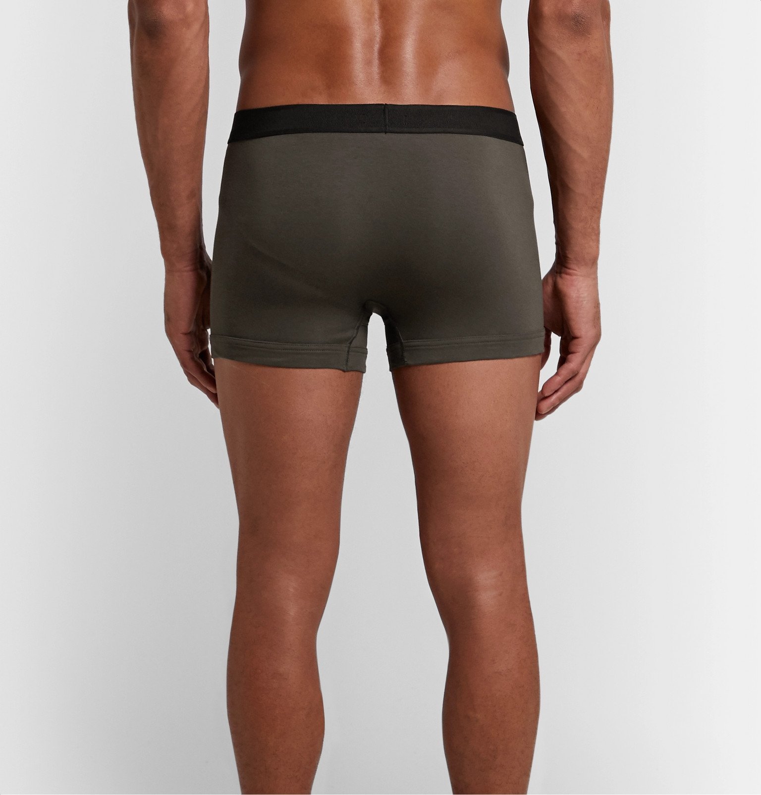 Tom Ford Stretch Cotton Boxer Briefs Green Tom Ford