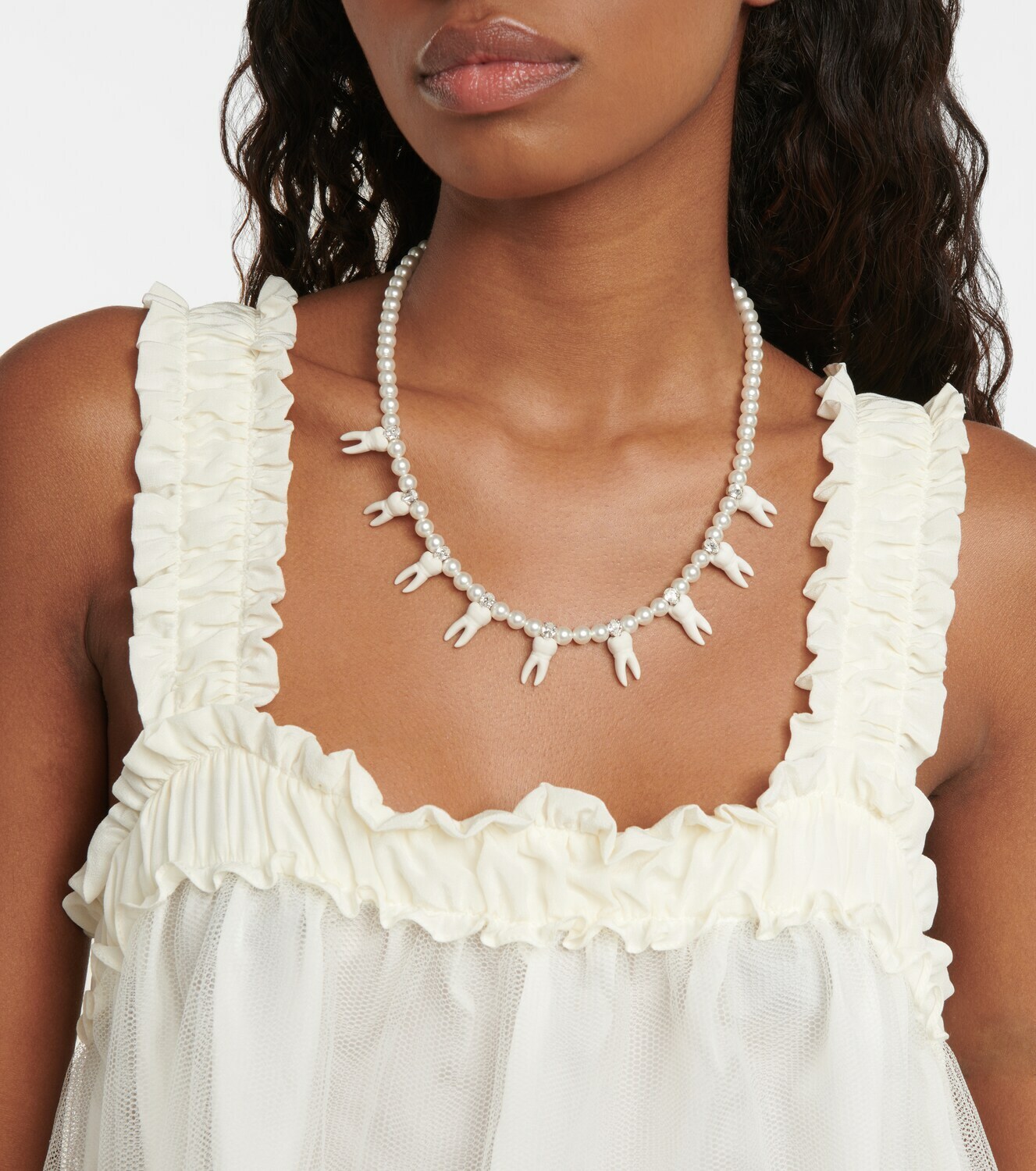 Simone Rocha - Necklace with faux pearls and crystals Simone Rocha