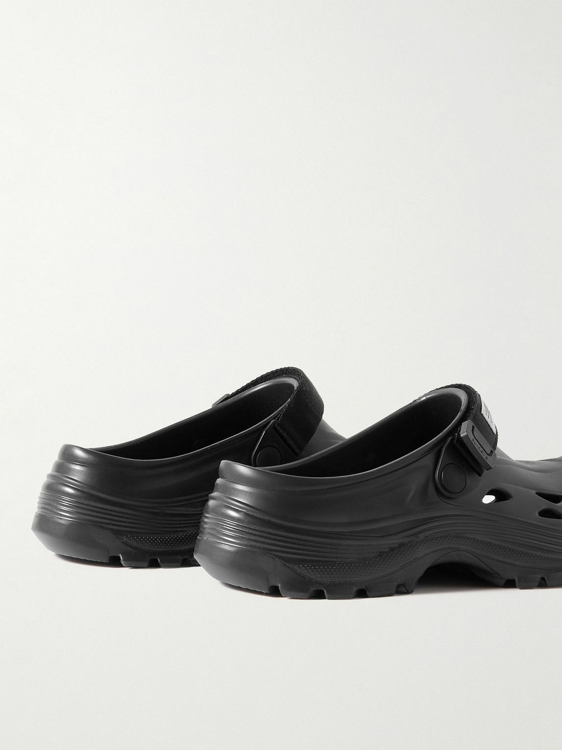 Suicoke - Mok Injection Webbing-Trimmed Rubber Mules - Black Suicoke