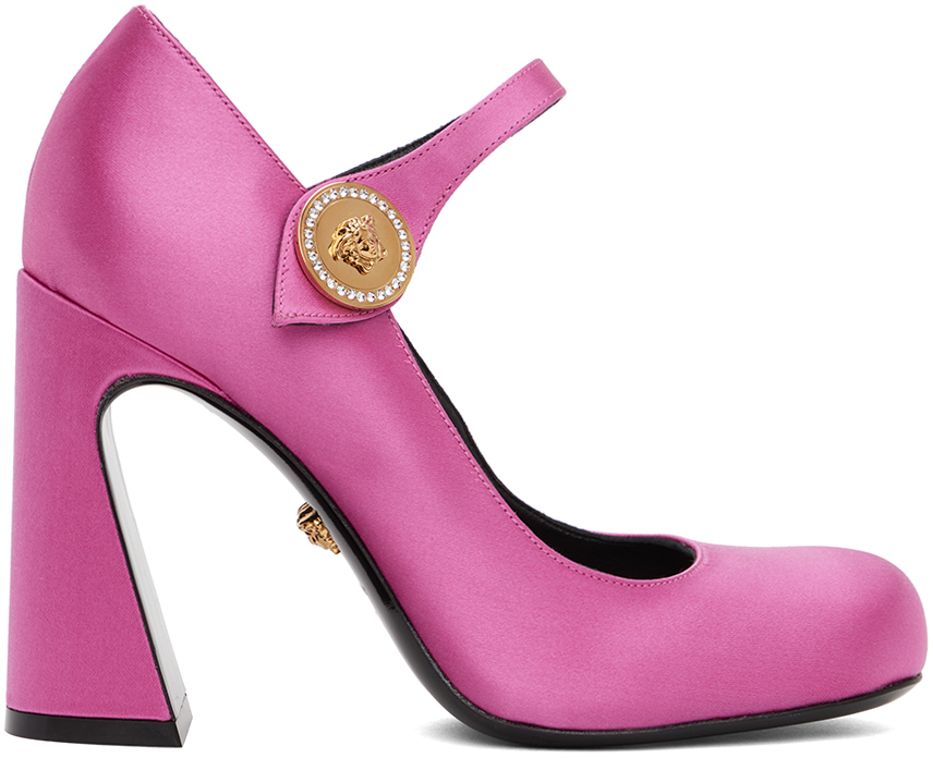 Versace Pink Medusa Heels Versace