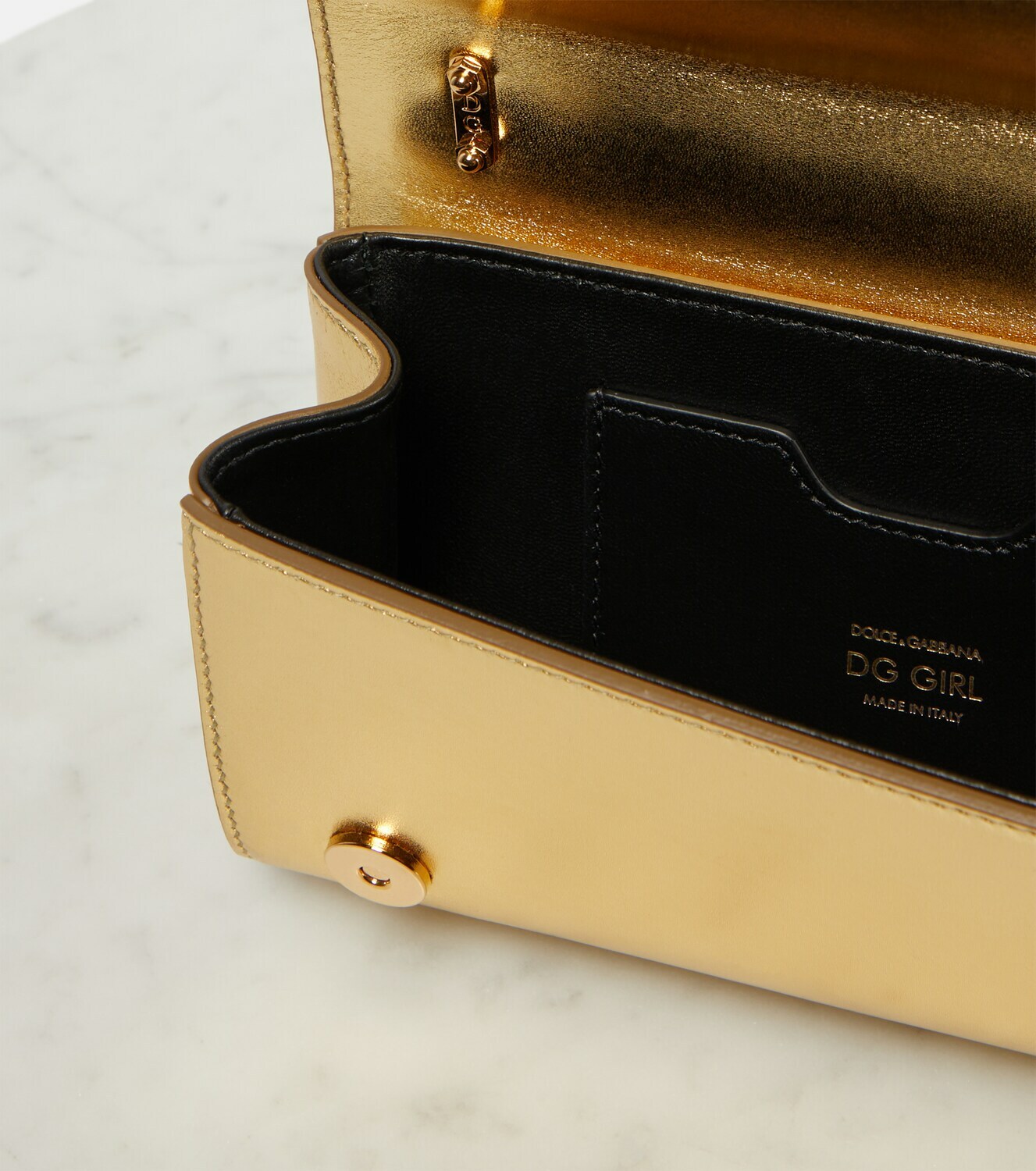 Dolce&Gabbana - DG Girls metallic leather phone pouch Dolce & Gabbana