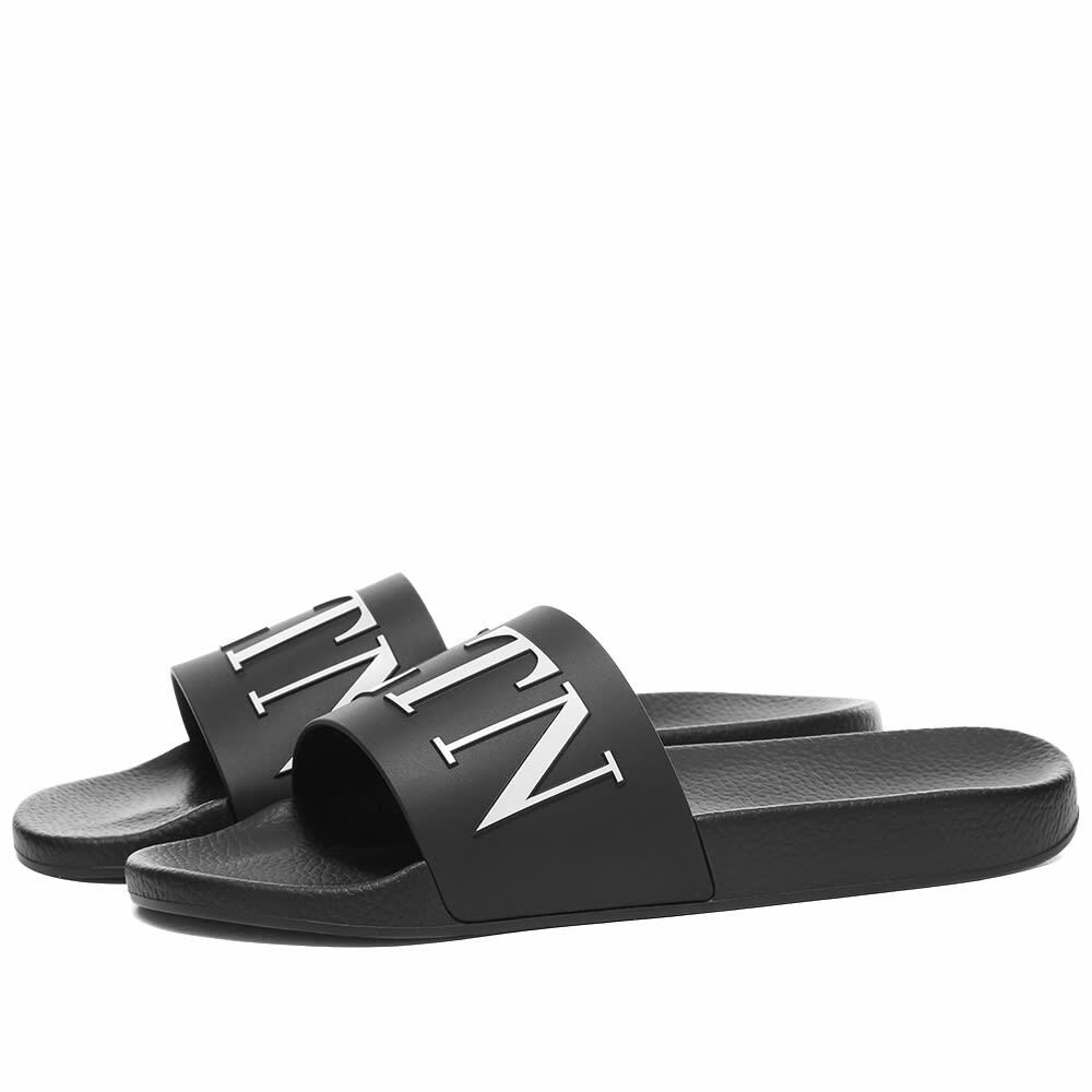Valentino Men's VLTN Pool Slide in Black Valentino