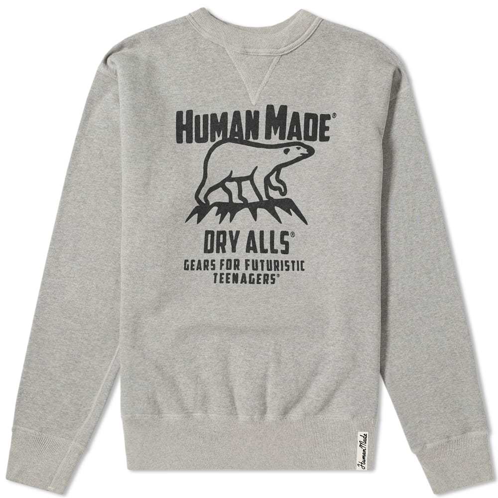 Human Made Polar Bear Crew Sweat Grey Human Made
