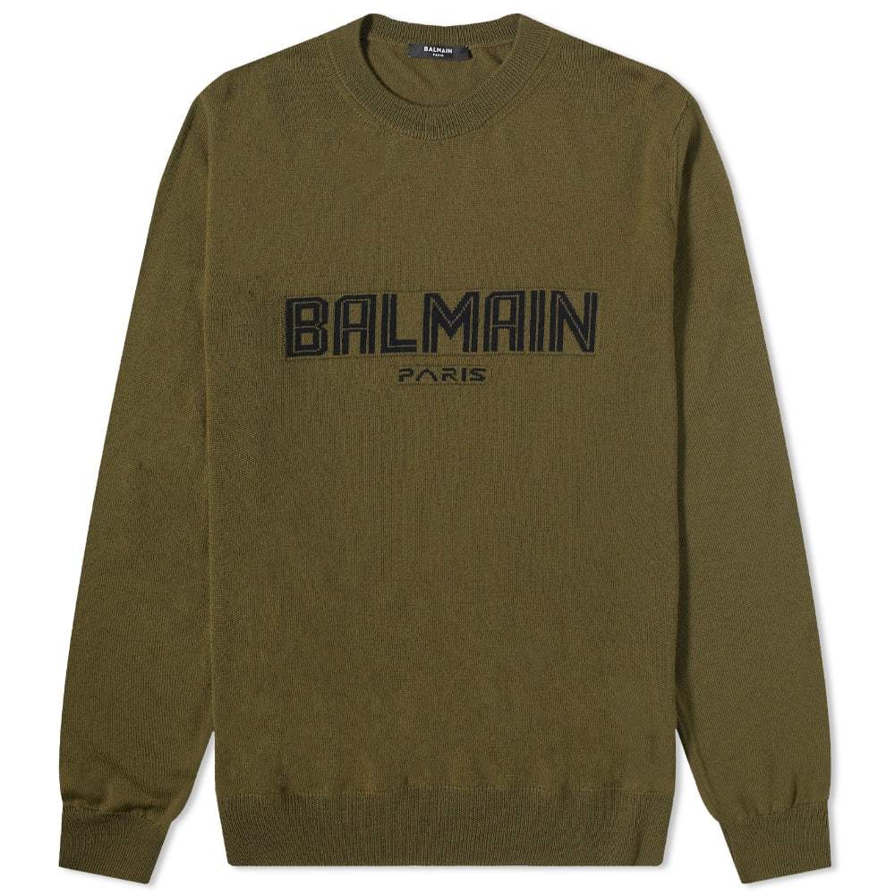 Balmain Merino Logo Crew Knit Balmain