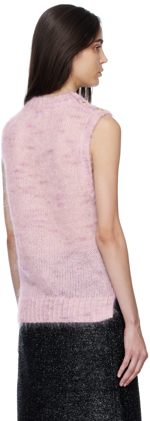 GANNI Pink Brushed Vest GANNI