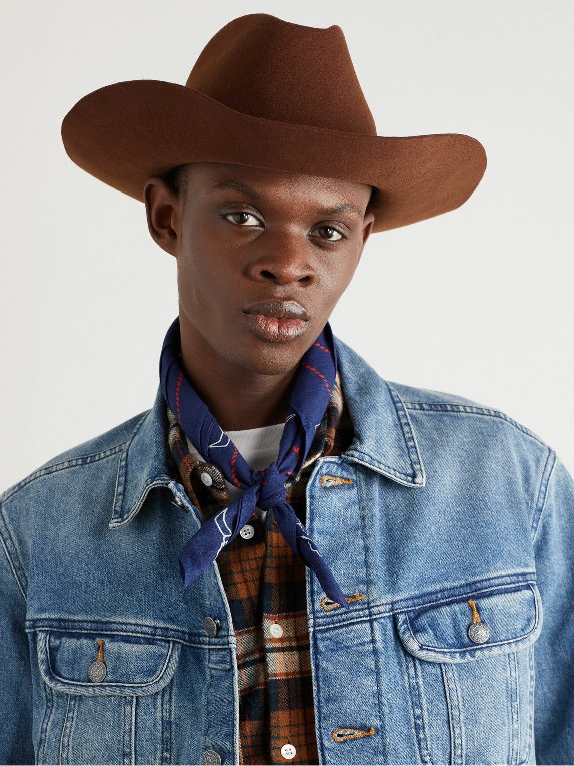 Nudie Jeans - Suede-Trimmed Wool-Felt Western Hat Nudie Jeans Co