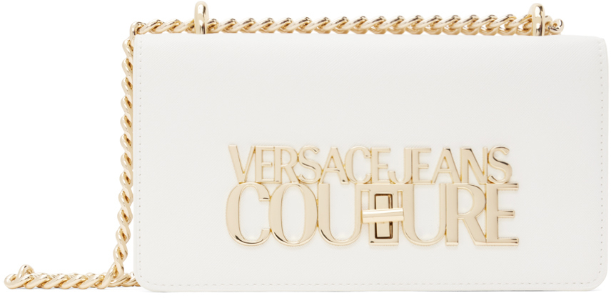 Versace Jeans Couture White Lock Crossbody Bag Versace