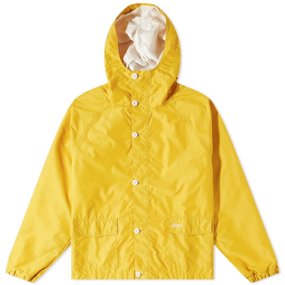 Albam Men's Button Through Parka Jacket in Lemon Albam