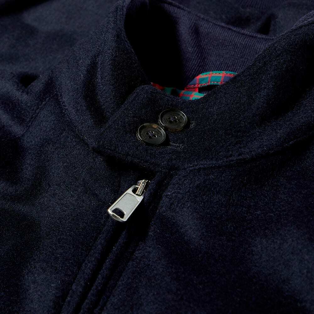 Baracuta Men's G9 Melton Wool Harrington Jacket in Deep Blue Baracuta