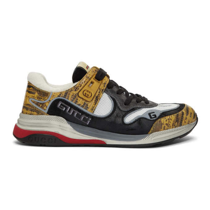 Gucci Yellow and Black Ultrapace Sneakers Gucci