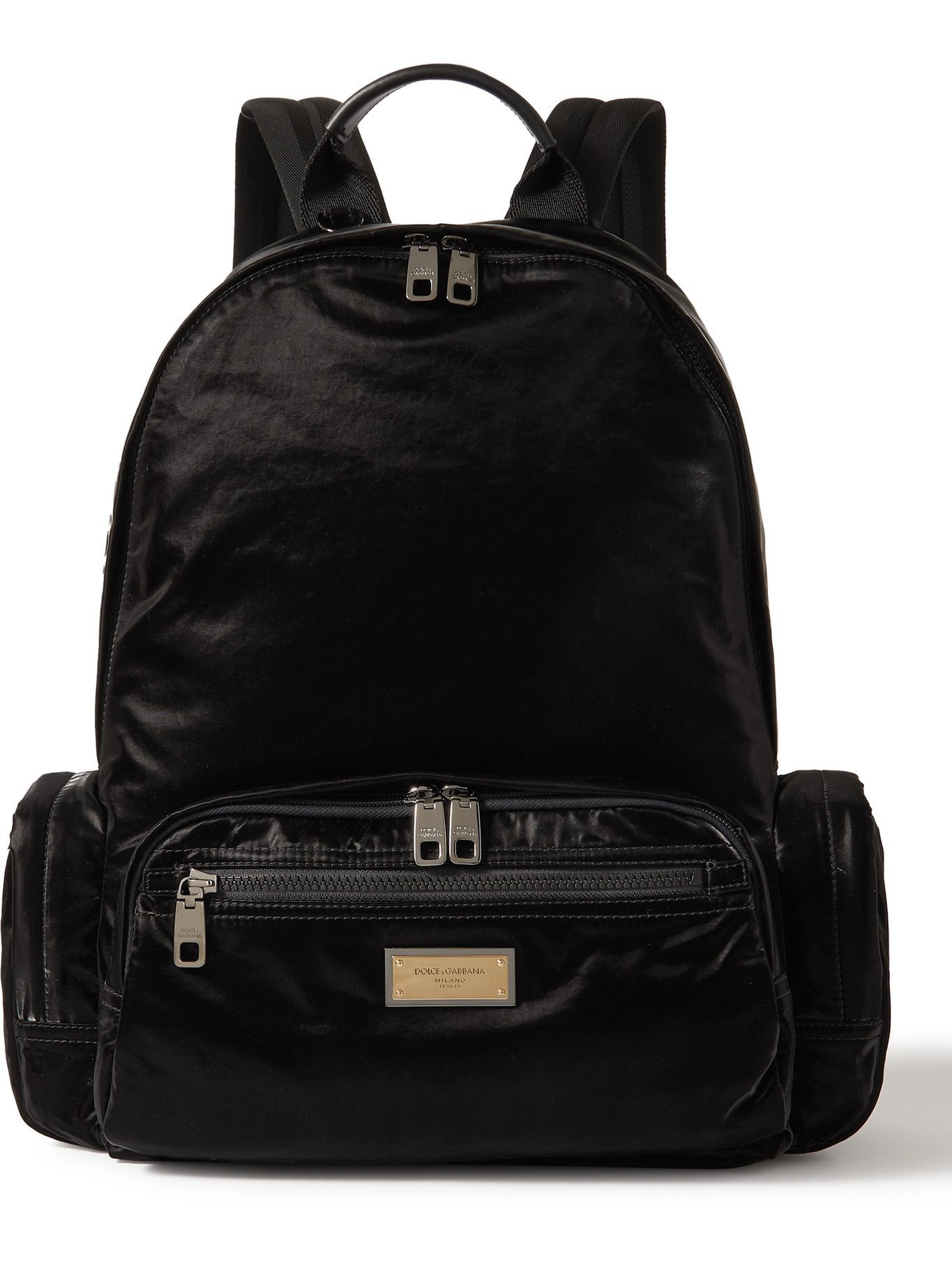 DOLCE & GABBANA - Coated-Shell Backpack - Black Dolce & Gabbana