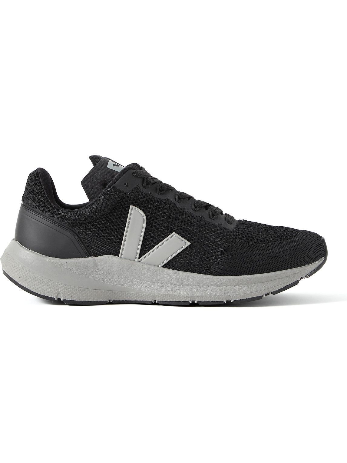 Veja - Marlin Rubber-Trimmed Stretch-Knit Running Sneakers - Black VEJA
