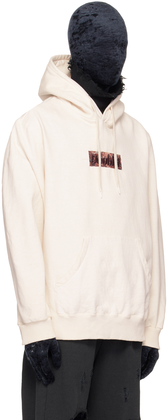 Doublet Off-White Rust Embroidery Hoodie Doublet