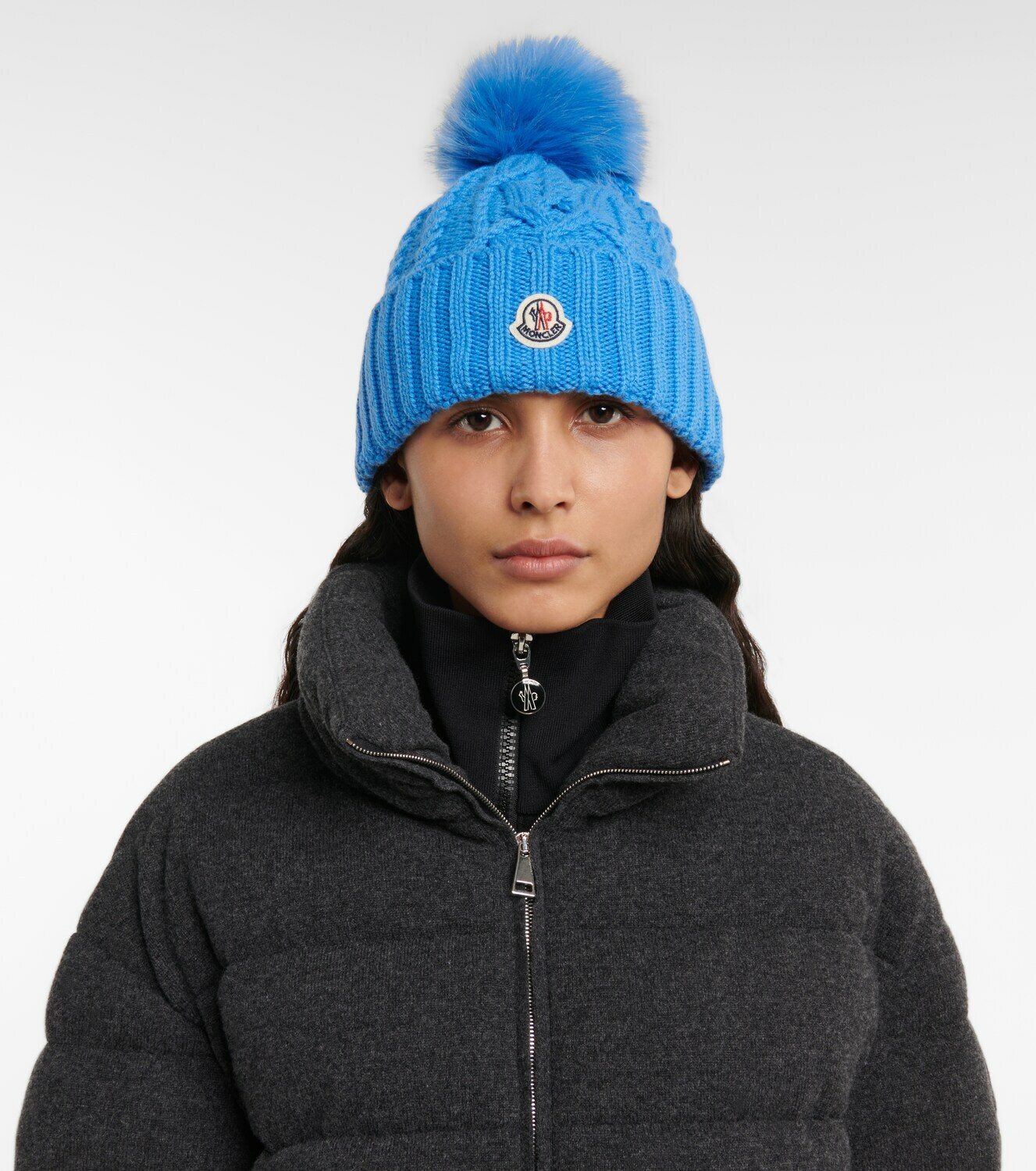 Moncler - Cable-knit wool and cashmere beanie Moncler