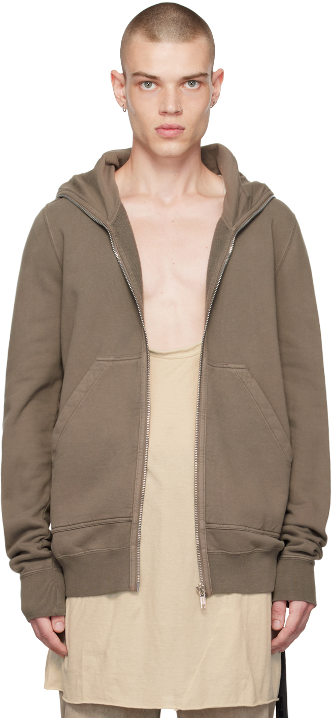 Rick Owens Drkshdw Gray Zip Hoodie Rick Owens Drkshdw