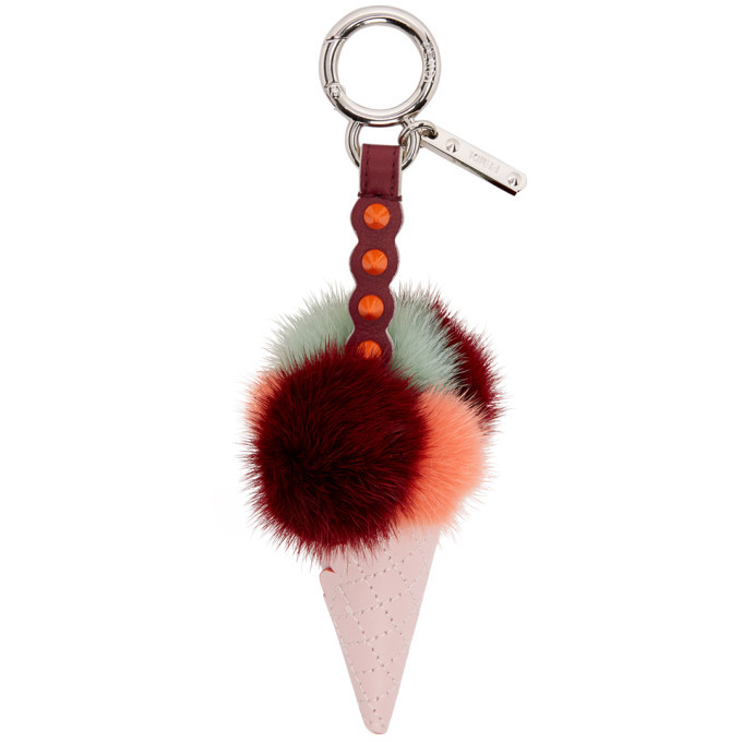 Fendi Multicolor Fur Ice Cream Keychain Fendi