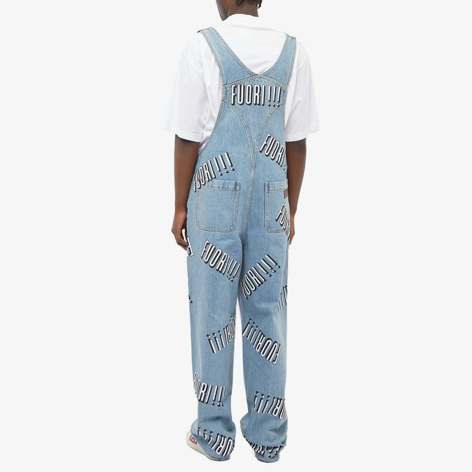 Gucci Men's Twinsburg Runway Fuori!!! Overalls in Light Blue Gucci