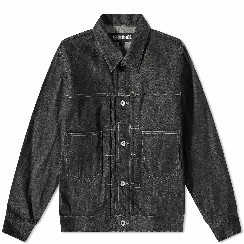 Neighborhood Men's Type 2 Denim Jacket in Black Neighborhood