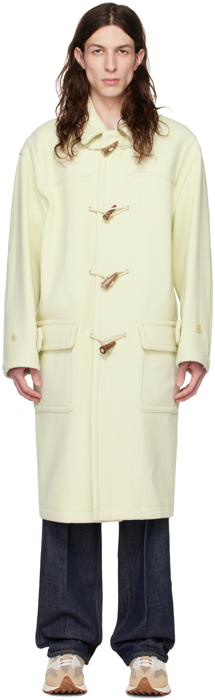AURALEE Yellow Toggle Duffle Coat Auralee