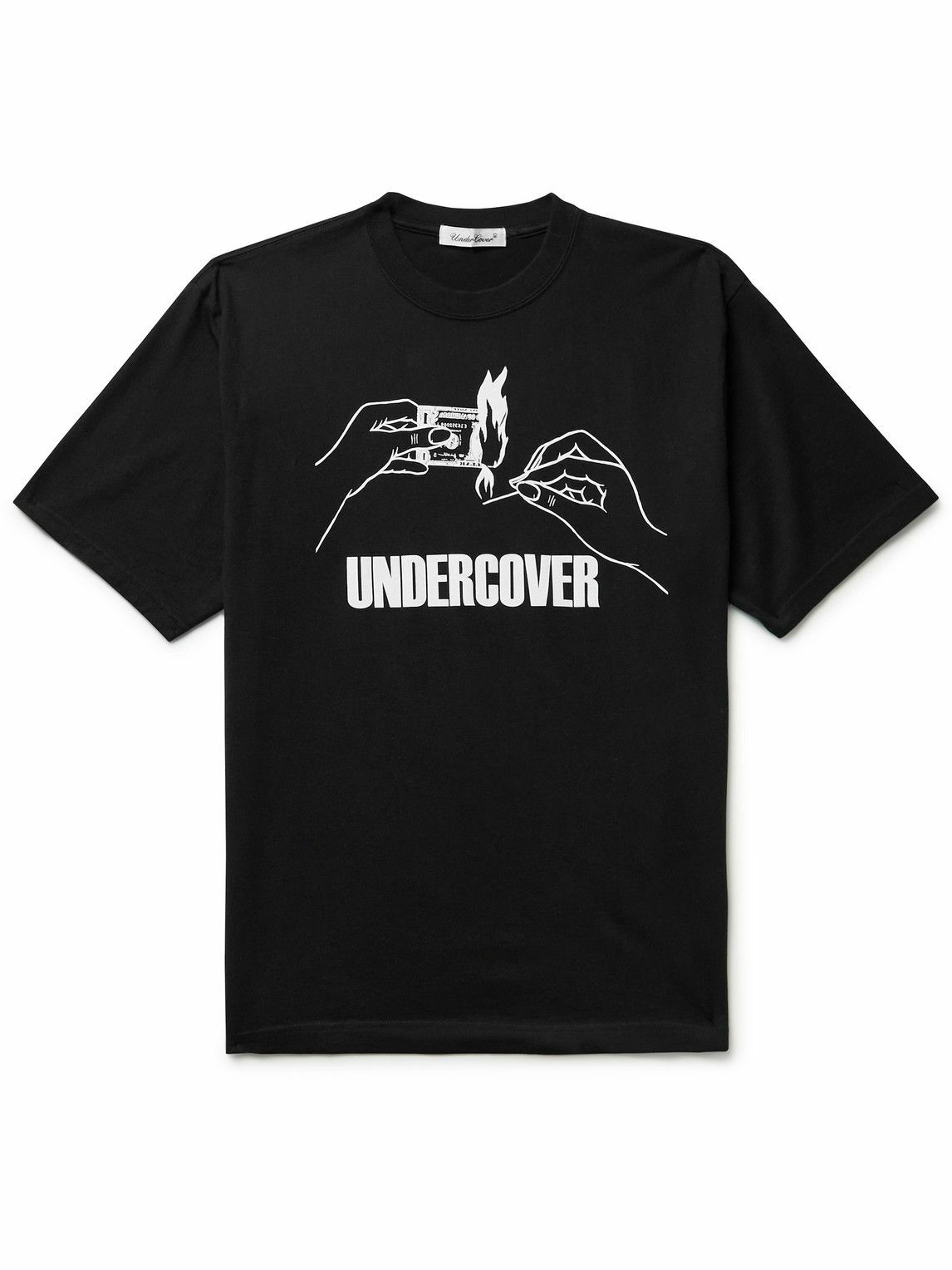 UNDERCOVER - Logo-Print Cotton-Jersey T-Shirt - Black Undercover