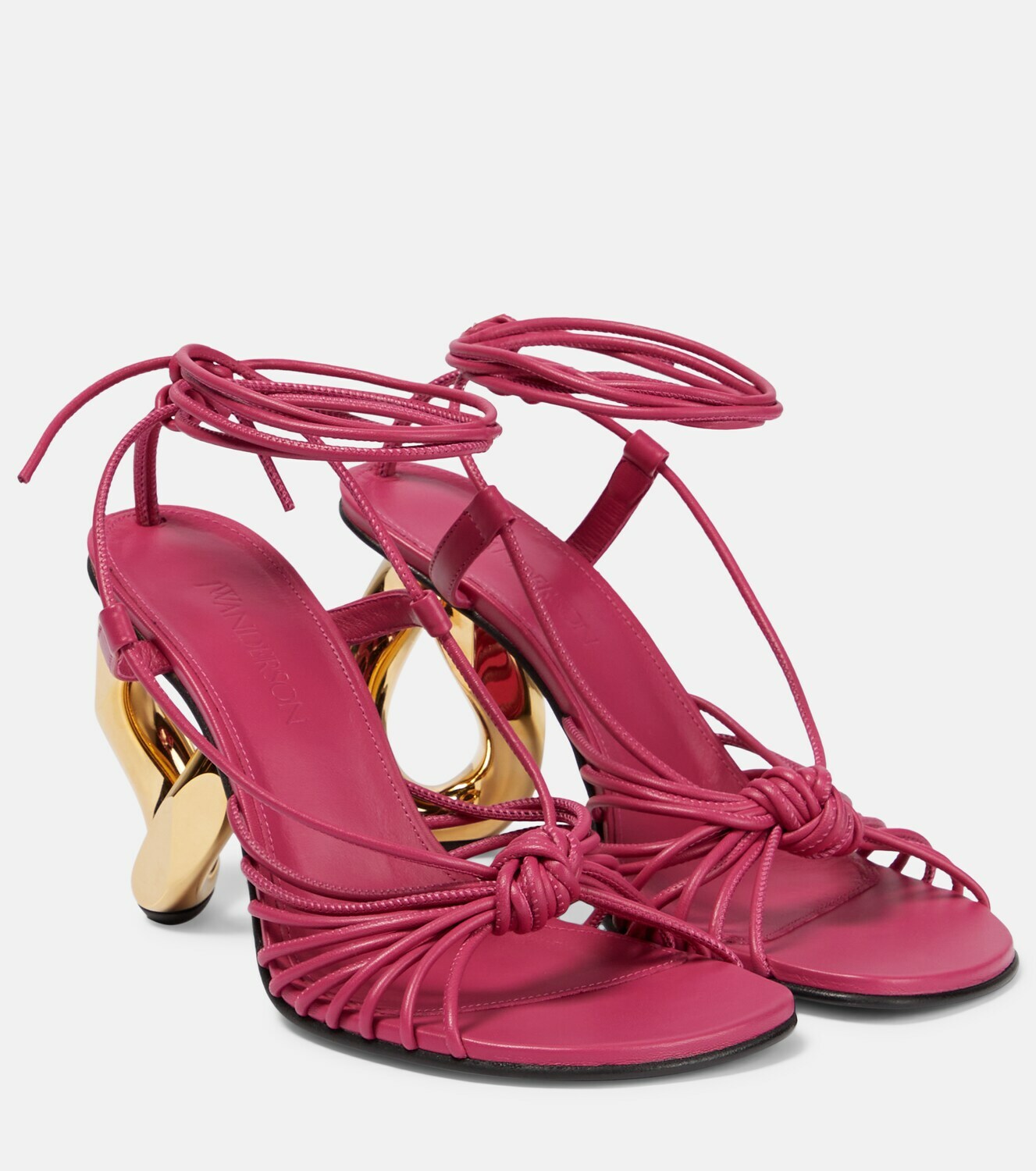 JW Anderson - Chain Heel leather sandals JW Anderson