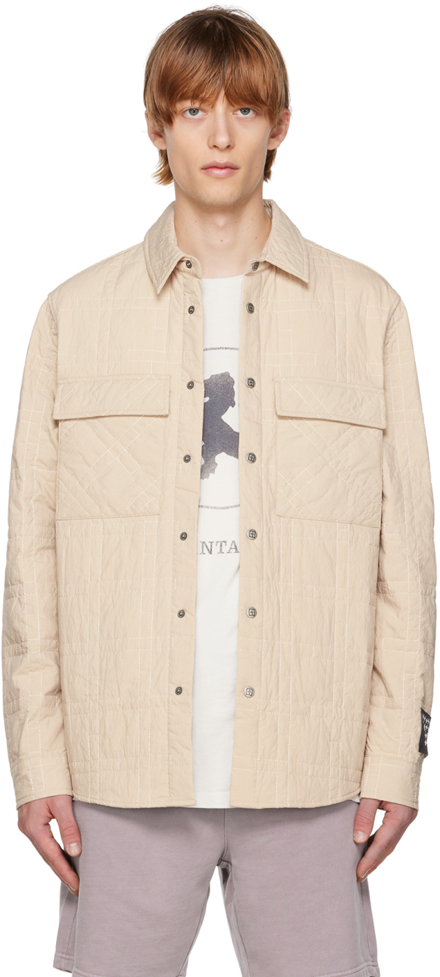 Ksubi Beige Quilted Jacket Ksubi