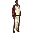 Telfar Brown and Yellow Velour Track Jacket Telfar
