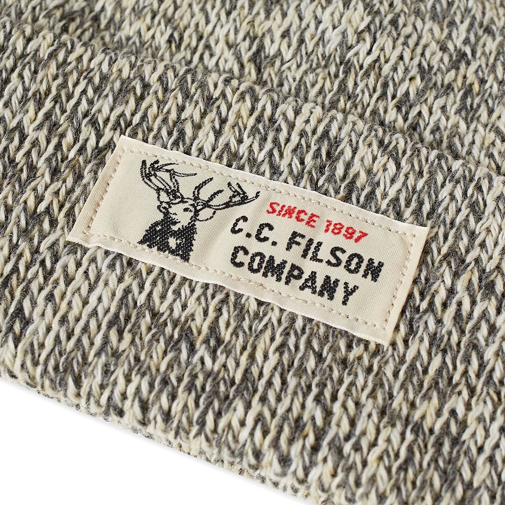 Filson Men's Lined Ragg Wool Beanie in Charcoal Heather Filson