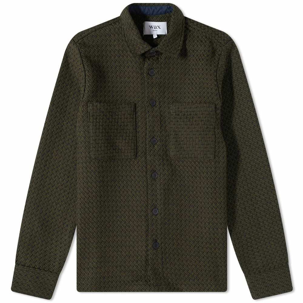Wax London Men's Whiting Overshirt Nelson in Navy/Khaki Wax London