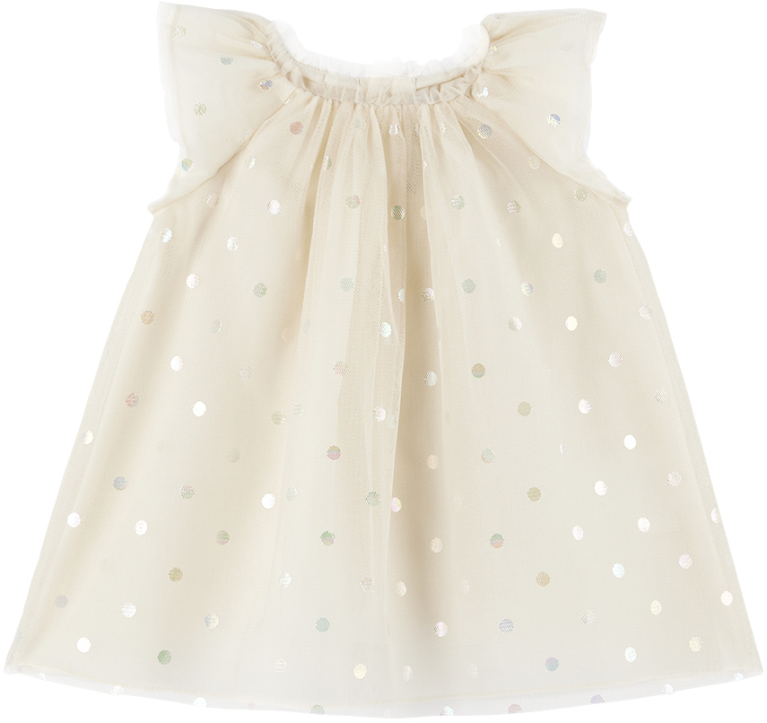 Bonpoint Baby Off-White Nuage Dress Bonpoint