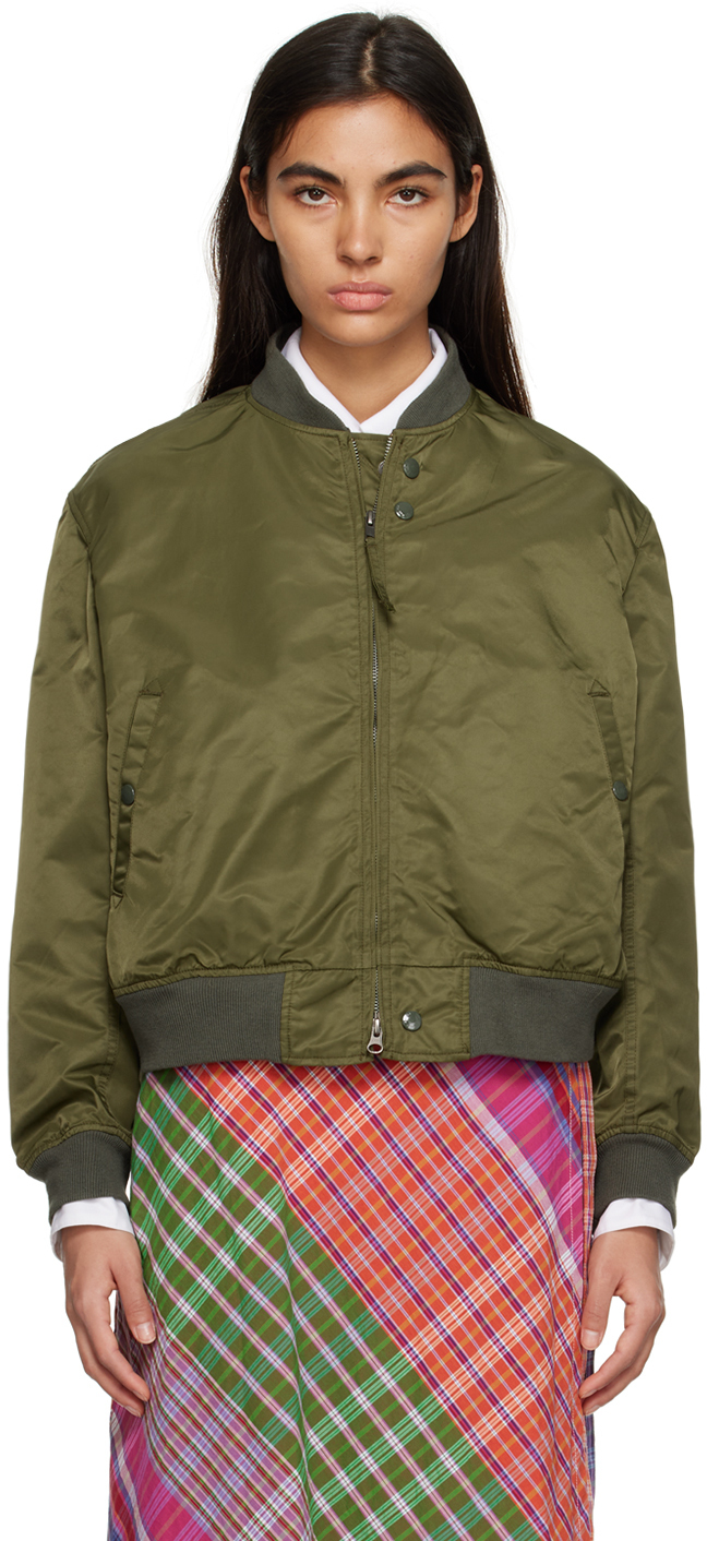 Engineered Garments Khaki Aviator Bomber Jacket Engineered Garments