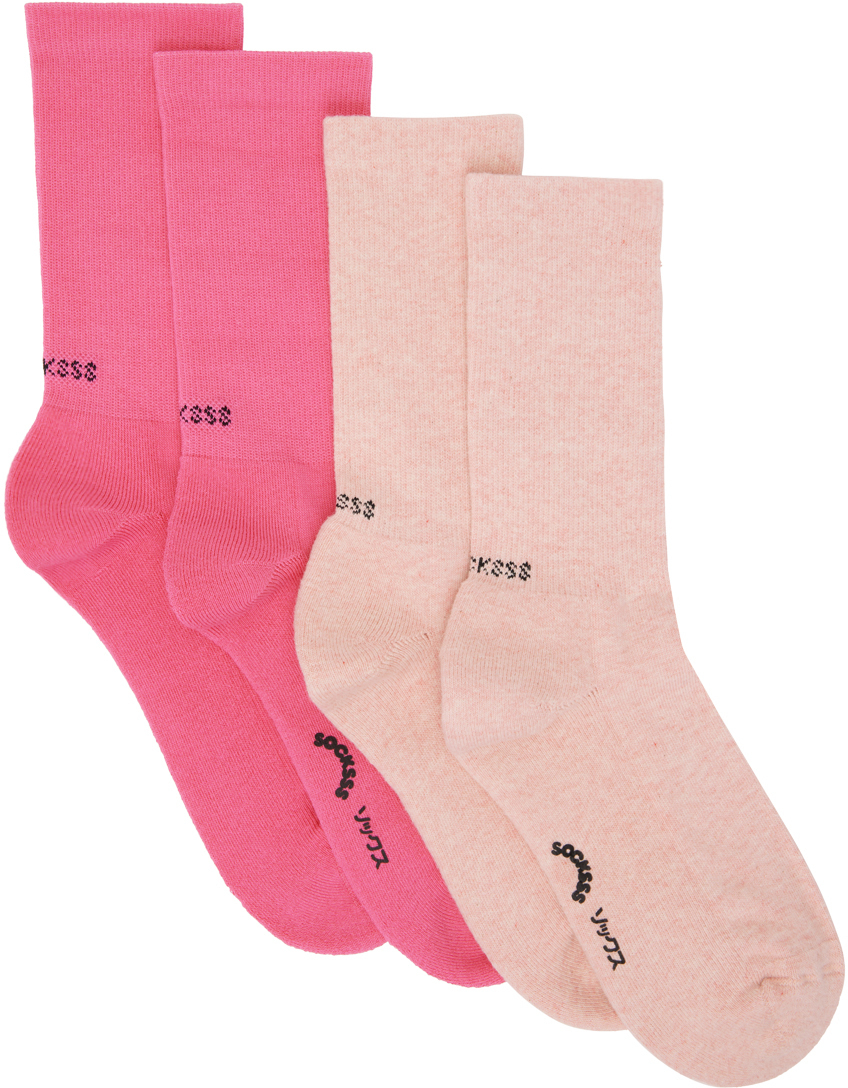 SOCKSSS Two-Pack Pink Socks Socksss
