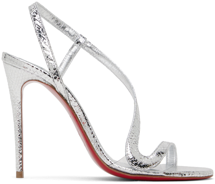 Christian Louboutin Silver Rosalie Heeled Sandals Christian Louboutin