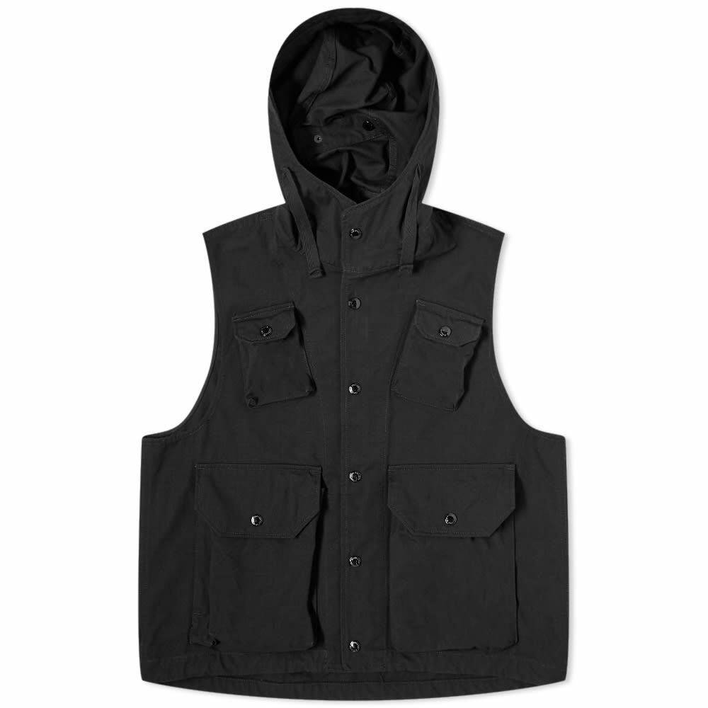 Engineered Garments Men's Ripstop Field Vest in Black Ripstop ...