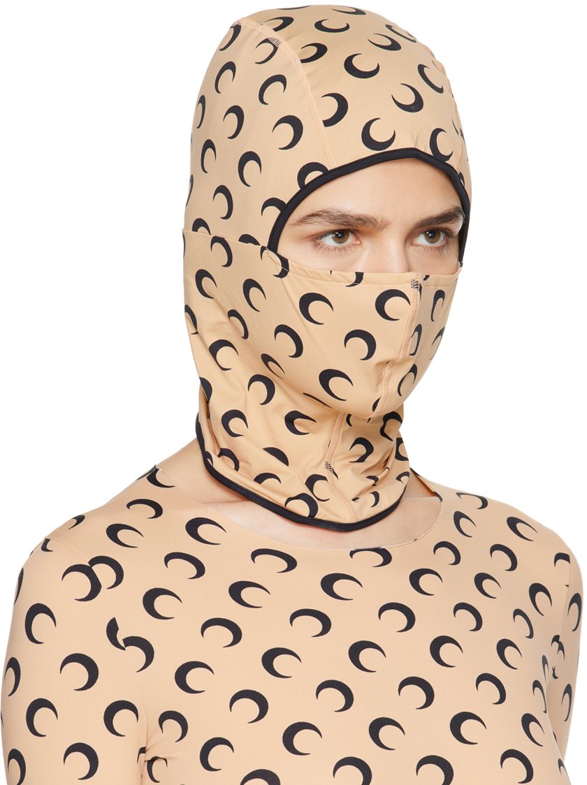Marine Serre Beige All Over Moon Balaclava Marine Serre