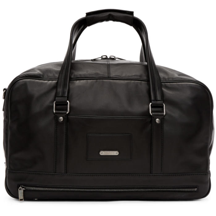 Saint Laurent Black Leather ID Duffle Bag Saint Laurent