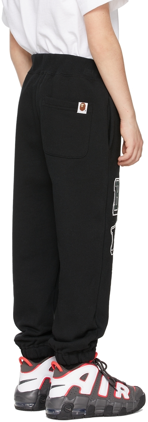 BAPE Kids Black Multi Fonts Lounge pants A Bathing Ape