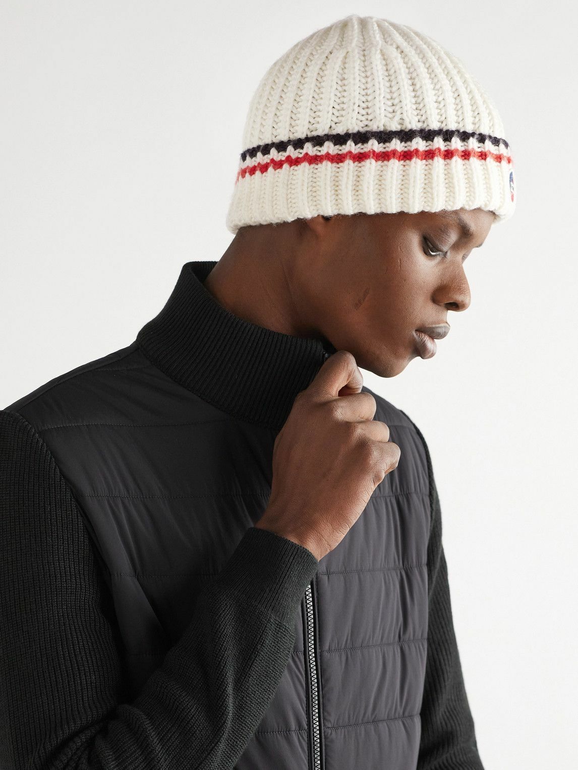 Fusalp - Griaz Logo-Appliquéd Striped Ribbed Merino Wool Beanie Fusalp