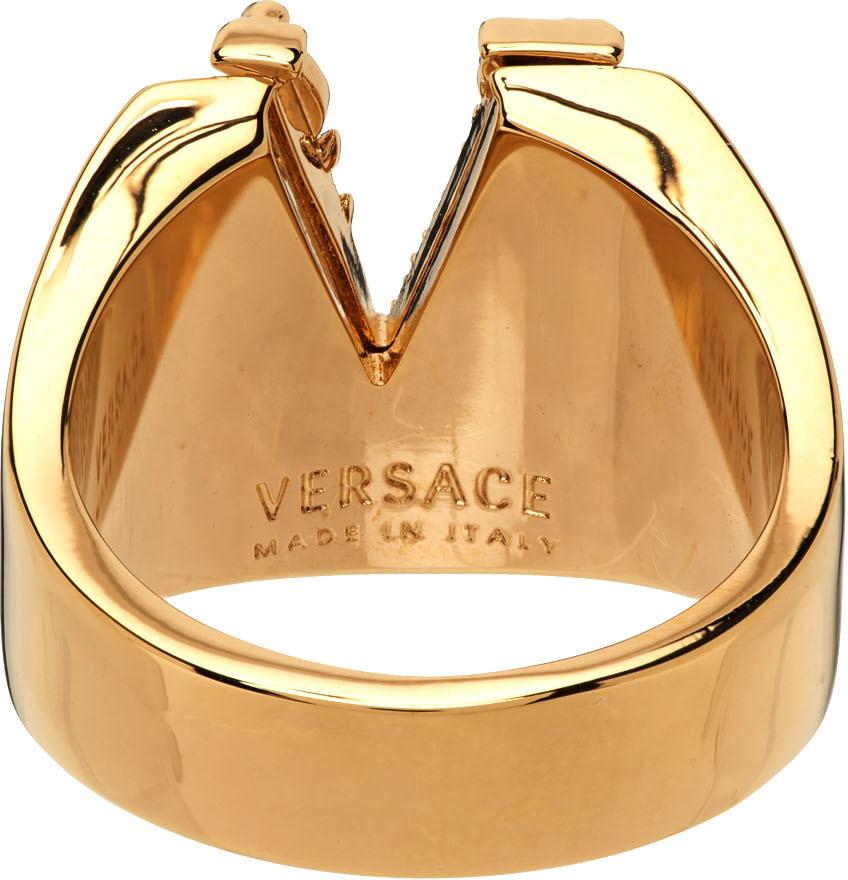 Versace Gold Barocco V Ring Versace