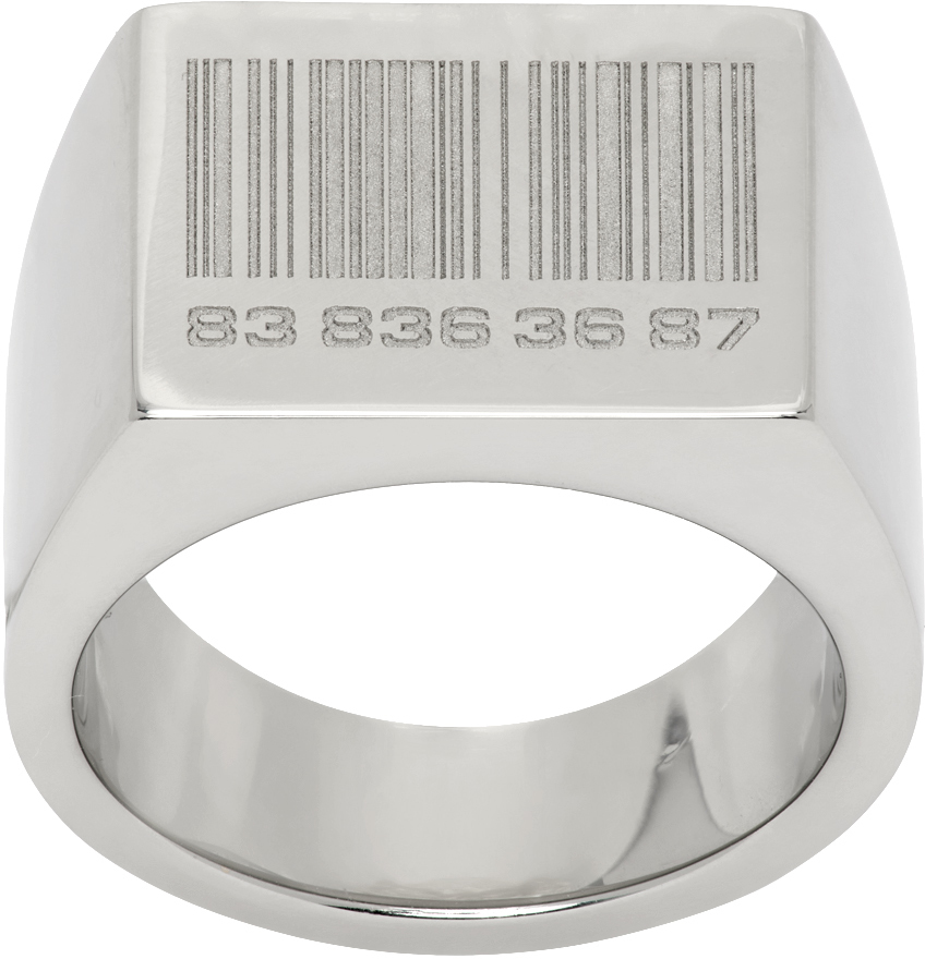VTMNTS Silver Barcode Ring VTMNTS