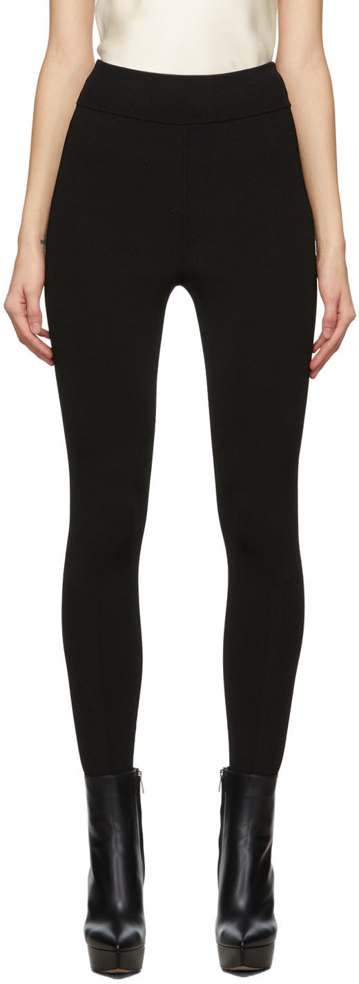 Victoria Beckham Black Compact Shine Leggings Victoria Beckham