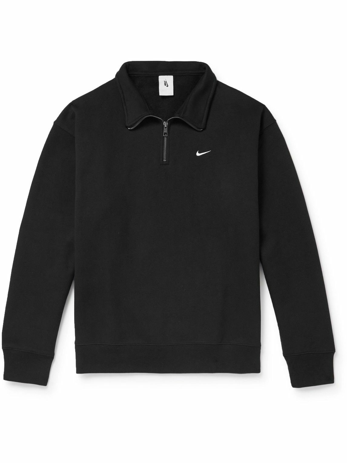 Nike - Logo-Embroidered Cotton-Terry Half-Zip Sweatshirt - Black Nike