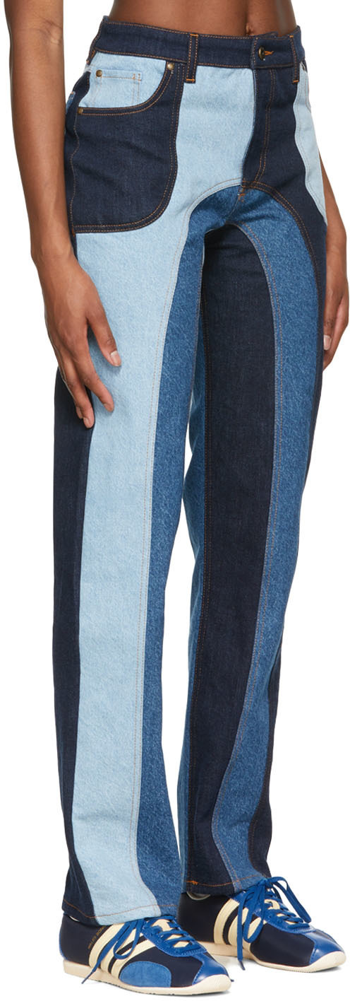 Ahluwalia Blue Rework Denim Jeans Ahluwalia Studio