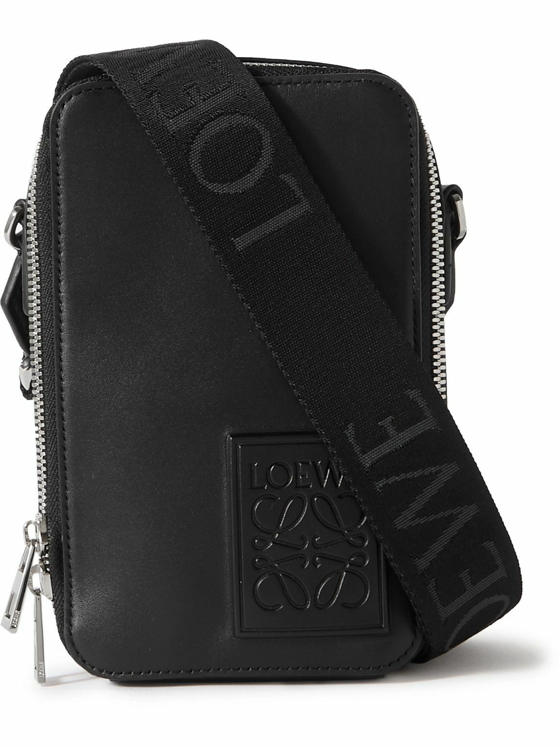 Loewe - Logo-Debossed Leather Messenger Bag Loewe