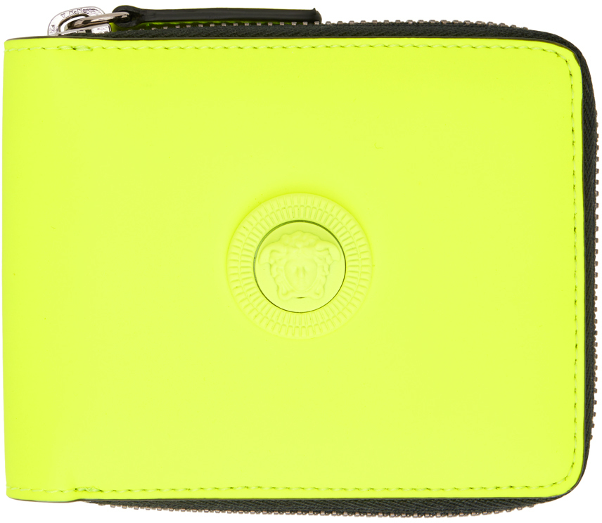 Versace Yellow Medusa Biggie Bifold Wallet Versace
