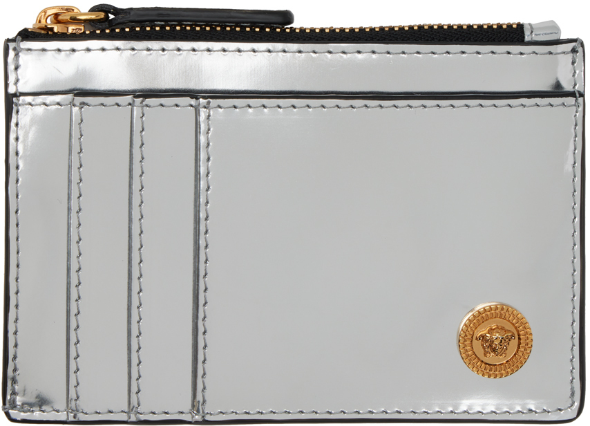 Versace Silver Medusa Biggie Card Holder Versace